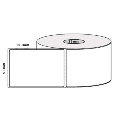 Direct Thermal - Peacock Bros. - 95mm x 150mm - White Direct Thermal ...